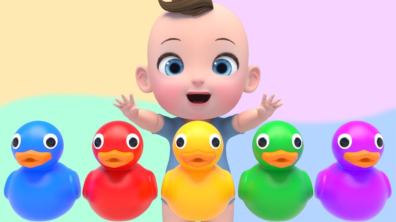 Bus Station Slide Song | Play In the water 5 Little Ducks | Nursery ...