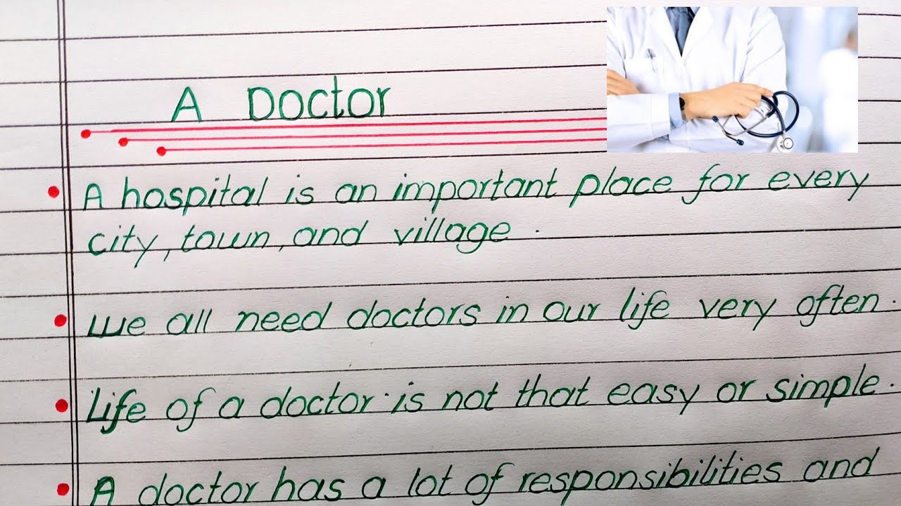 essay/paragraph about a doctor in english || 10/20 lines about a doctor ...