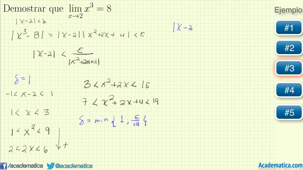 Demostraci n De Limites Por La Definicion Delta Epsilon Varios