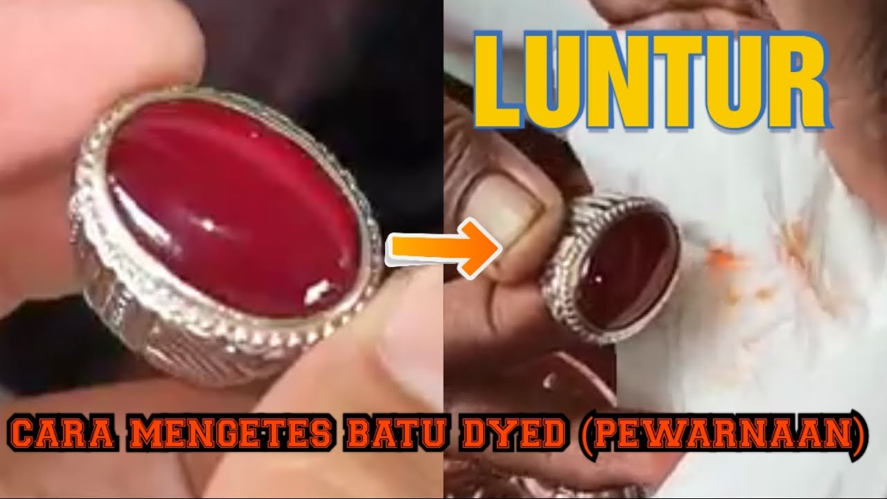 TUTORIAL MENGETAHUI BATU MERAH NATURAL ATAU HASIL DARI PEWARNAAN - YouTube