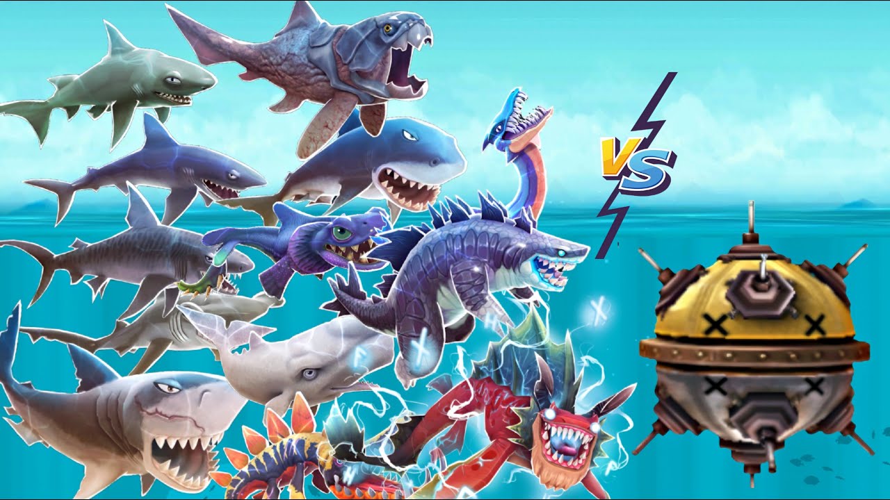 Hungry Shark Evolution - Ultra Mine Vs All Sharks - New Gameplay - YouTube