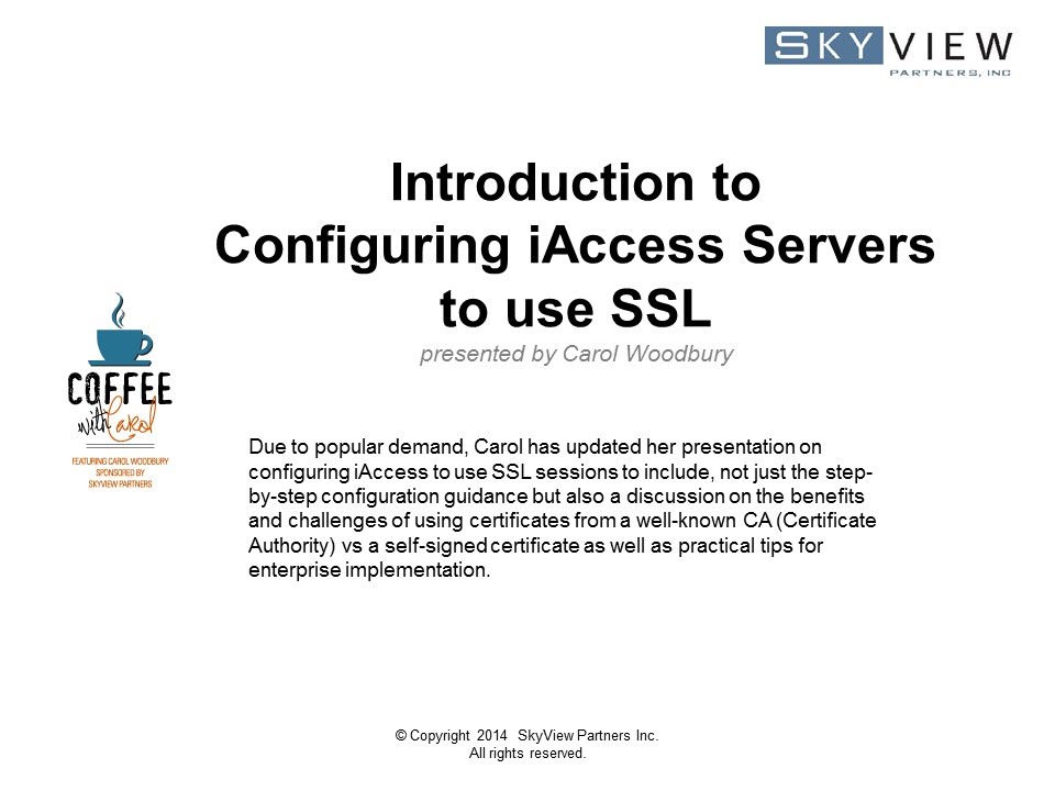 Introduction to Configuring iAccess Servers to use SSL - YouTube