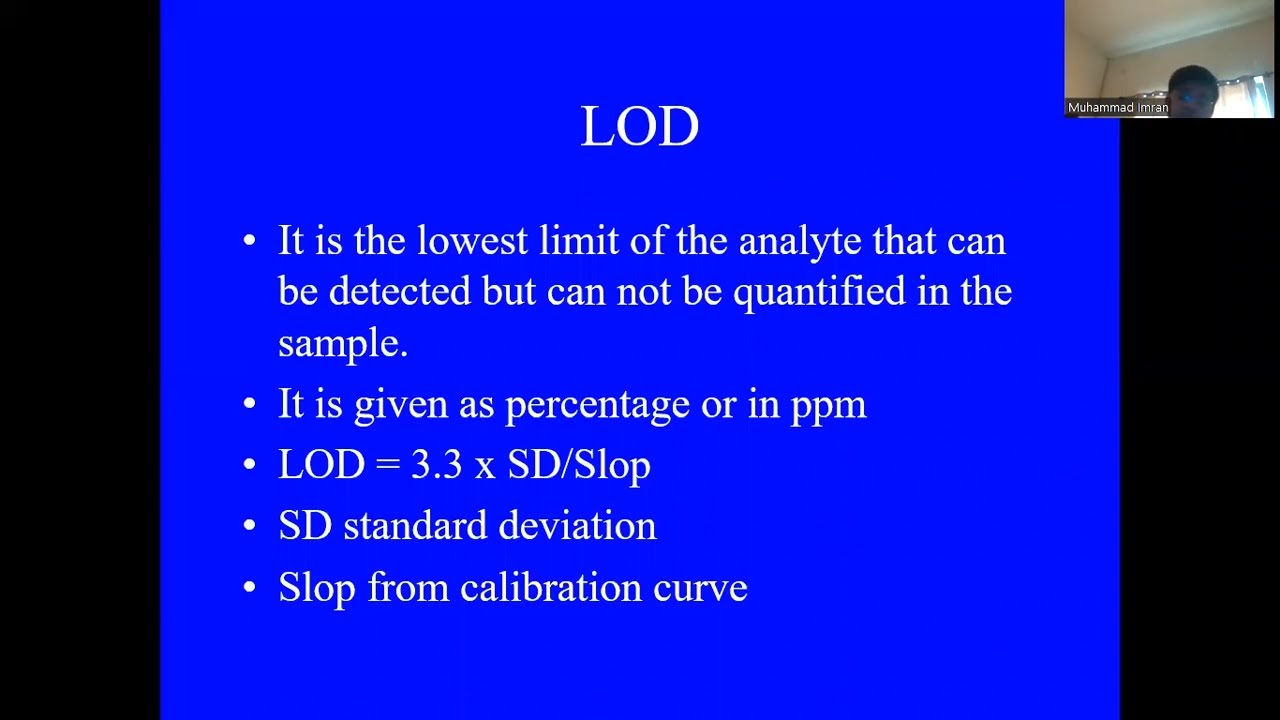 Robustness, LOD and LOQ in Chemistry - YouTube