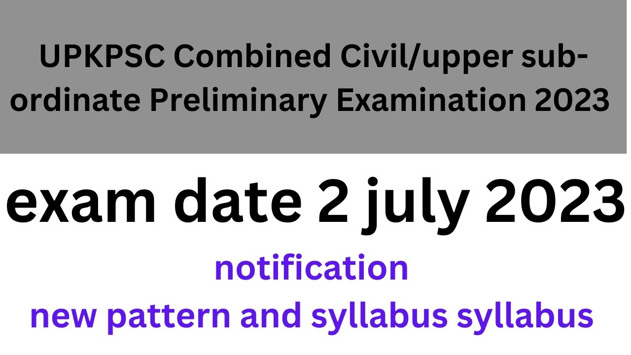 UKPSC PCS Syllabus 2023 | UKPSC PCS Syllabus English and Hindi ...
