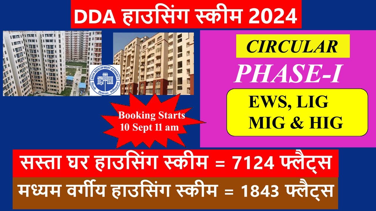 DDA Housing Scheme 2024 Phase- 1🔥 I DDA Saste flats I DDA स्कीम का फेस ...
