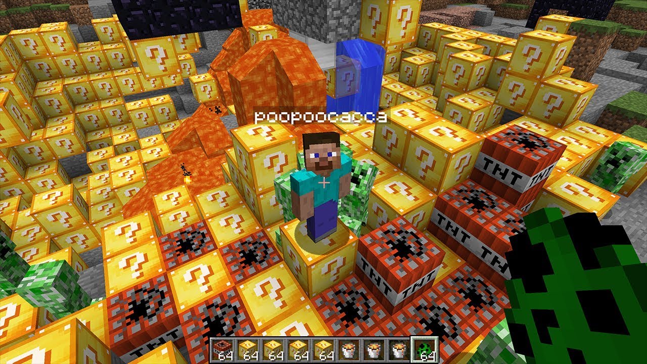 I trolled my new minecraft friend with cursed lucky blocks... - YouTube