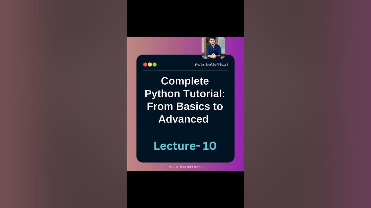 Python Lecture 10 Advanced Concepts And Projects Overview Reels Coding Pythonchallenge