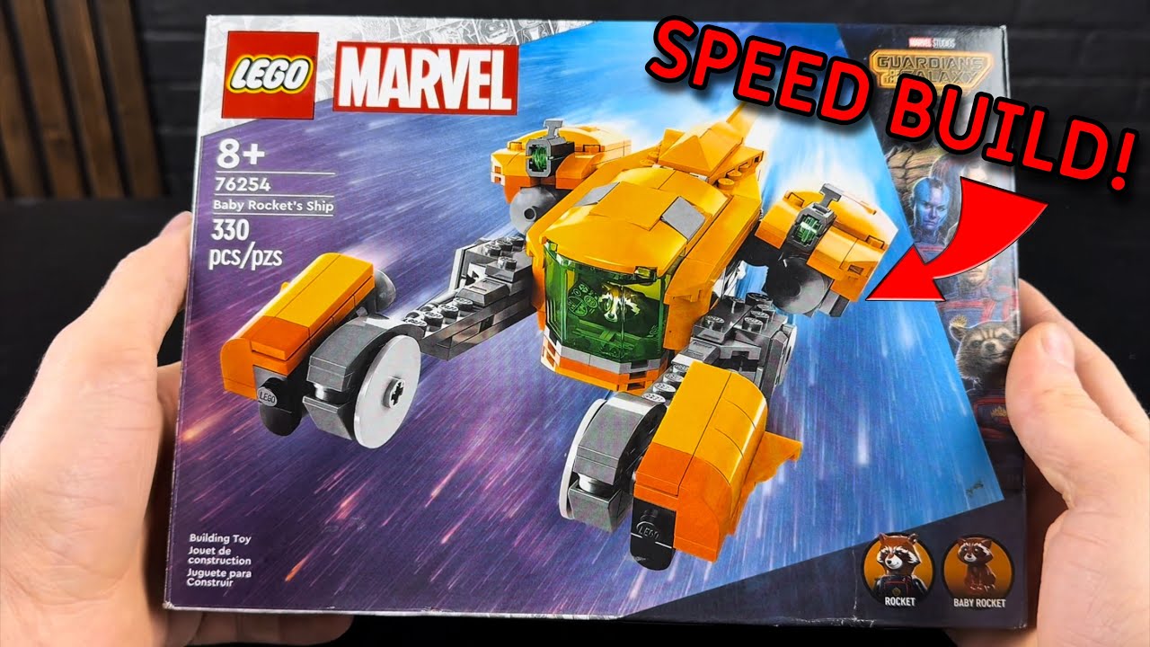 LEGO Marvel Baby Rocket’s Ship Speed Build! - YouTube