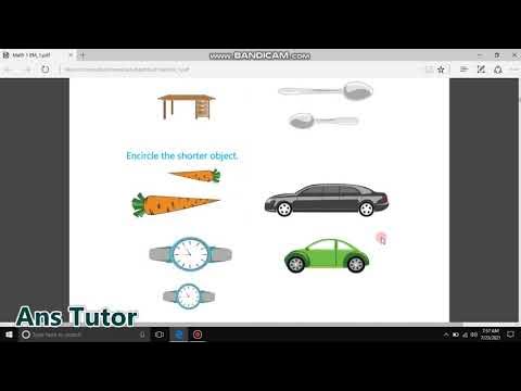 Long and short objects , Tall and short objects , tick the tall or ...