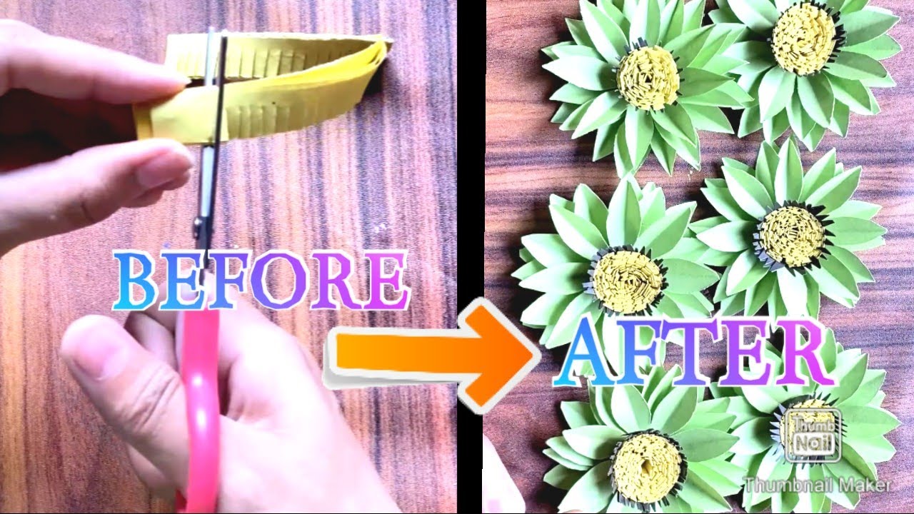 Easy paper flower making tutorial | DIY paper craft | paper flower for ...