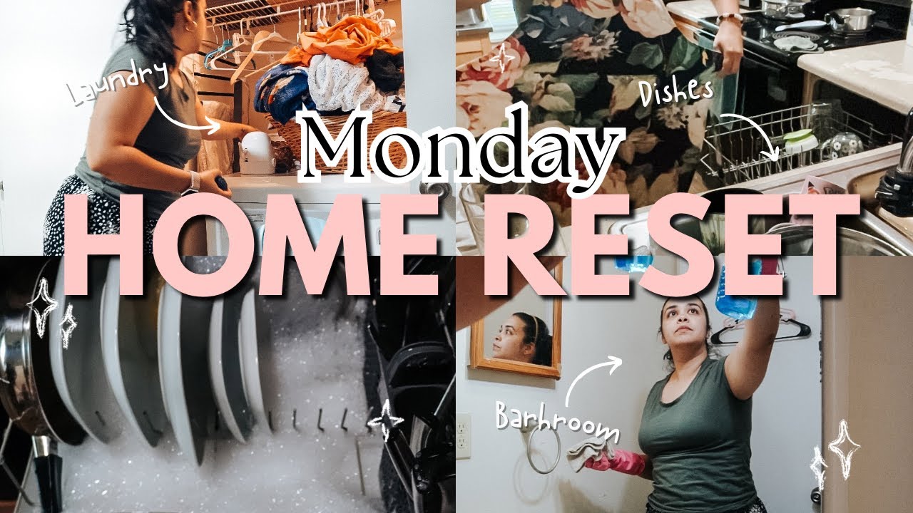 🧼 MONDAY HOME RESET |SMALL HOME RESET | CLEAN WITH ME |SAHM #cleanwithme #homereset #smallhome # ...