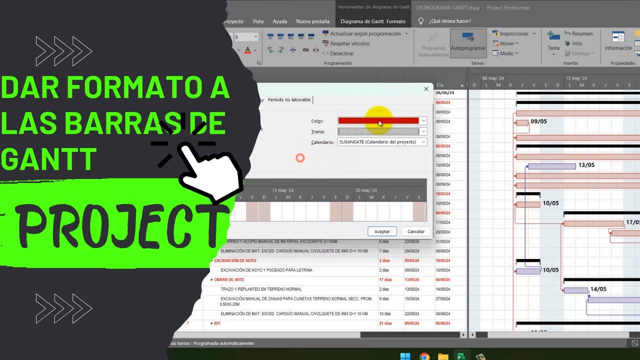 🔧Cómo Editar y Personalizar Estilos de Barras en MS Project - YouTube