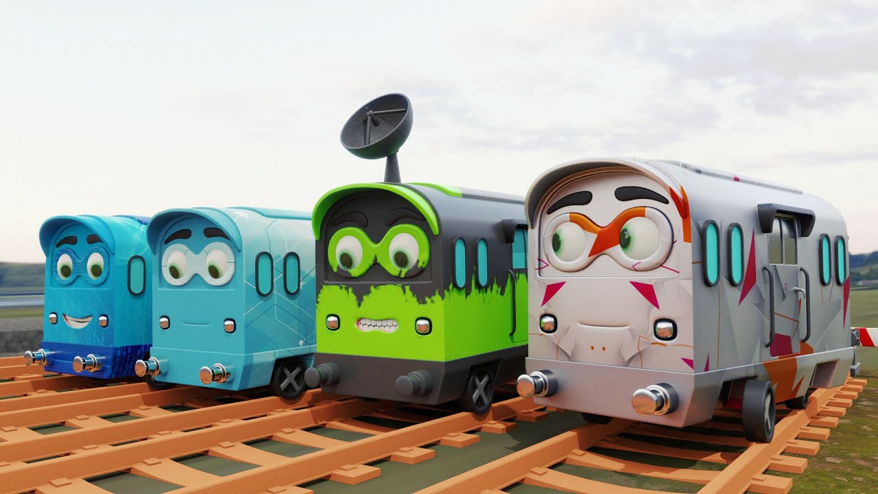 The Bad Train Race👹 - Train race cartoon - choo choo train kids videos ...