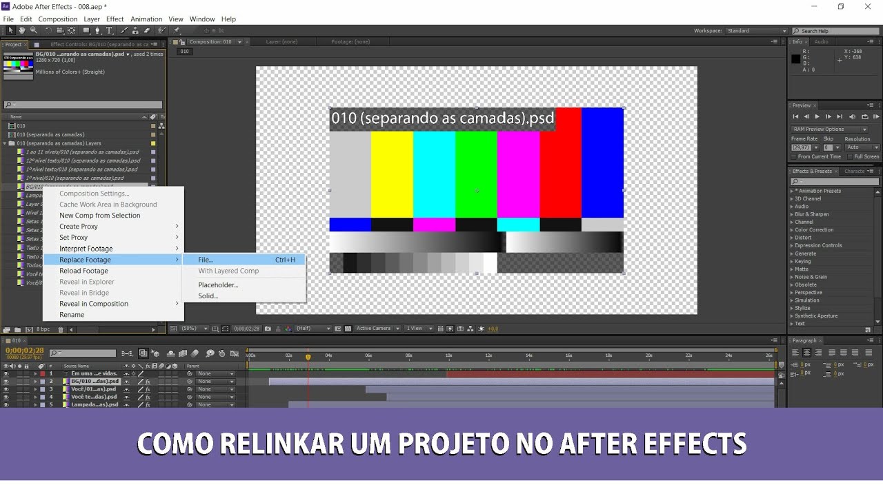 After Effects dica 6: Como Relinkar um projeto no After - YouTube