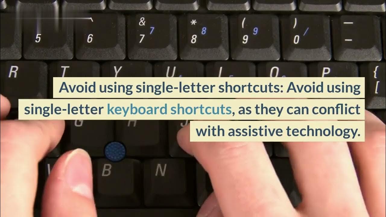 How to implement WCAG 2.1 Success Criterion 2.1.4 Character Key ...