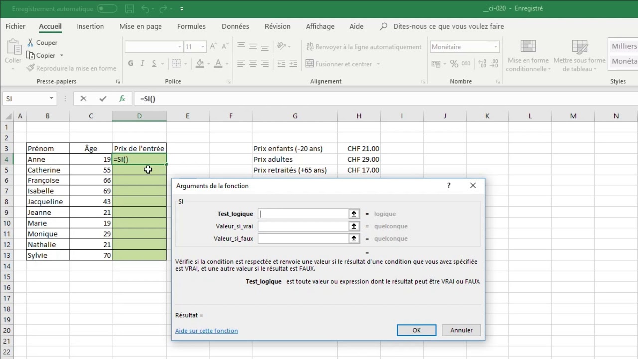 0 Excel Si multiple - YouTube