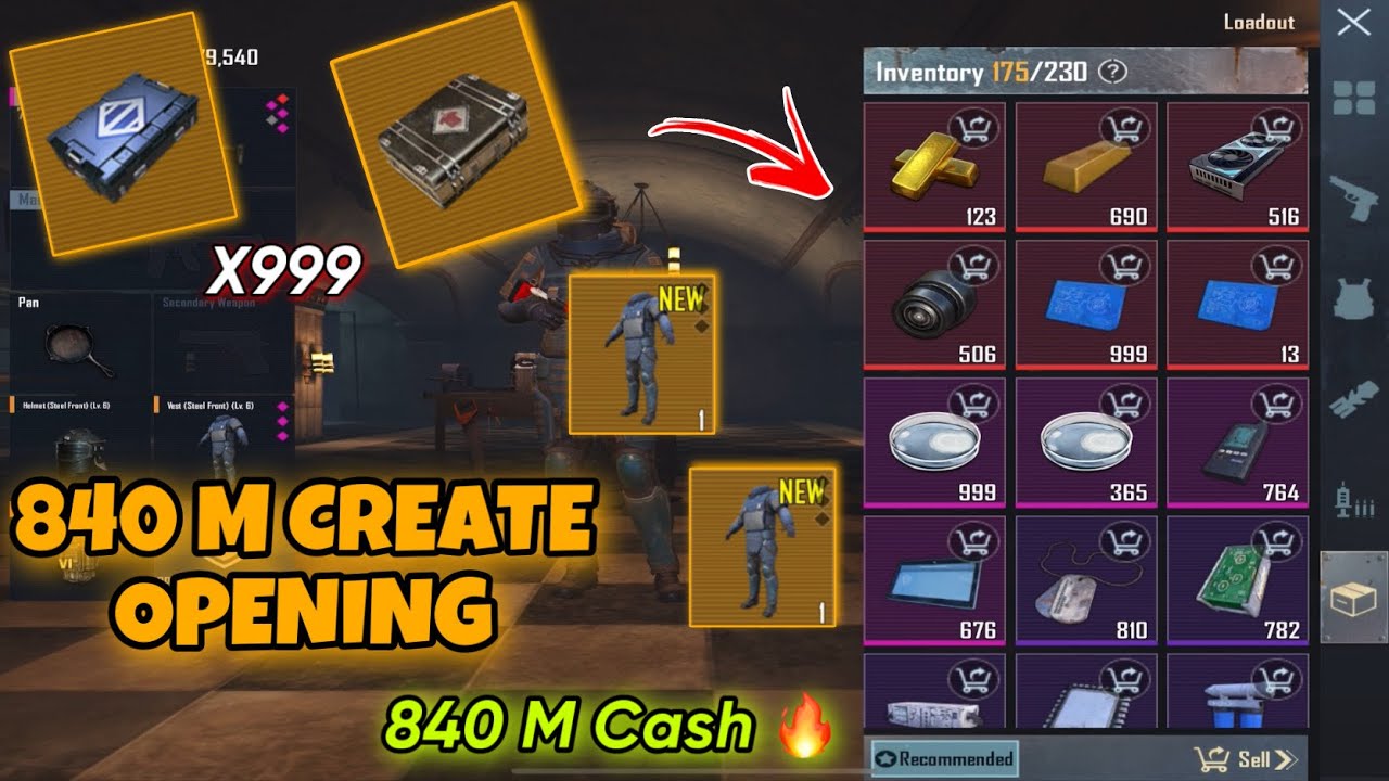 Metro Royale 840 M Create Yellow Opening 🔥🔥 / PUBG METRO ROYALE CHAPTER ...