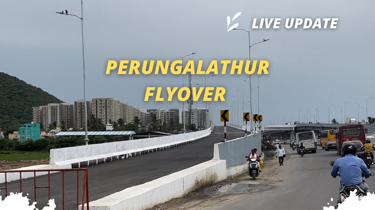 Perungalathur Flyover gearing up for inauguration - YouTube