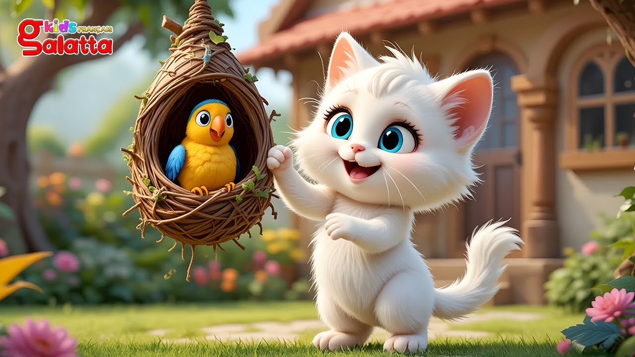 Le Chaton - The Kitty Cat | French Nursery Rhymes for Children's ...