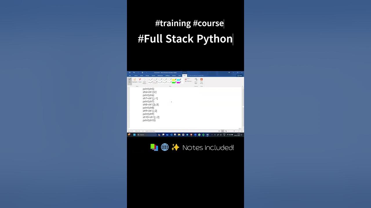 String Slicing || #pythondevelopment #python #pythonfullstack #coding #webdevelopment # ...