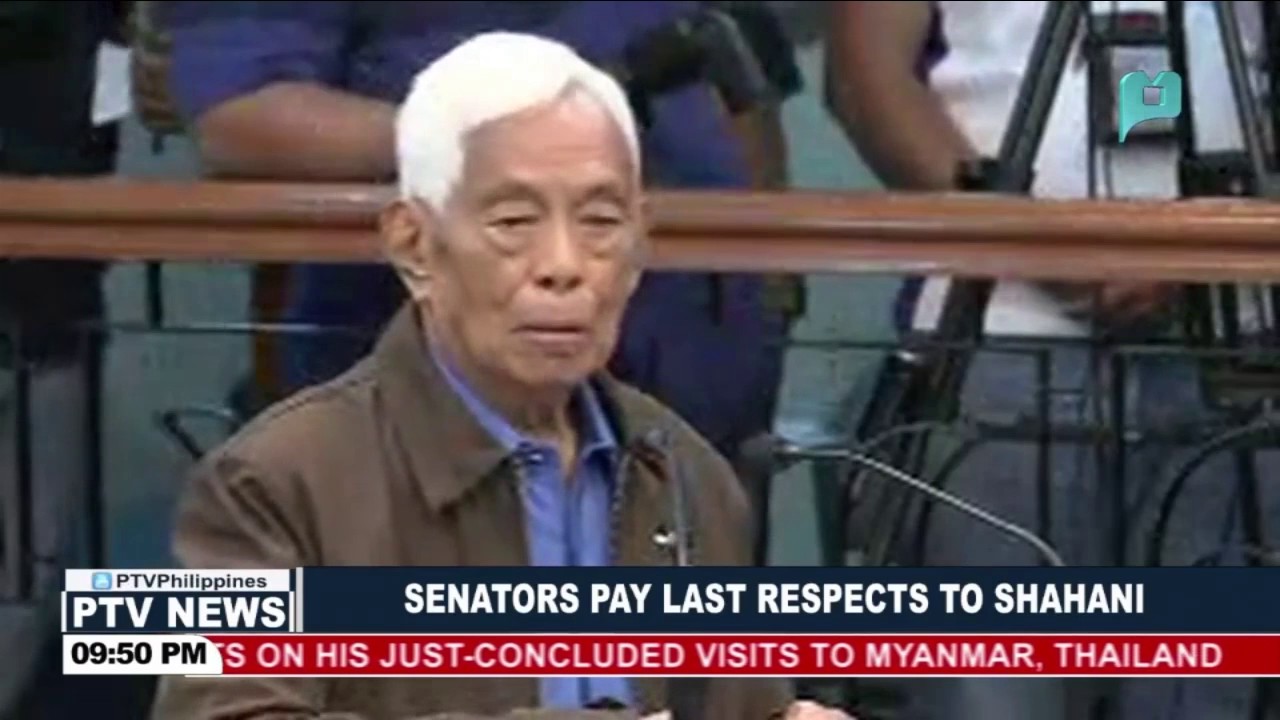 Senators pay last respects to Shahani - YouTube