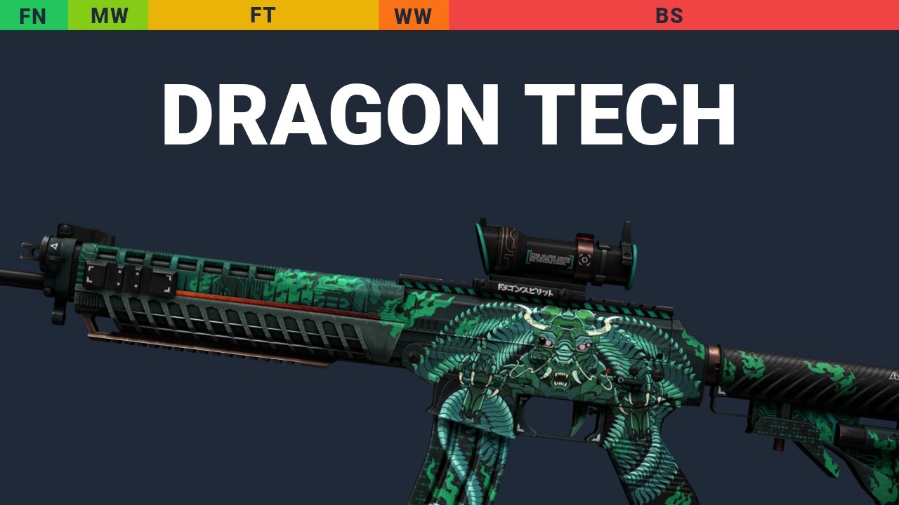 SG 553 Dragon Tech - Skin Float And Wear Preview - YouTube