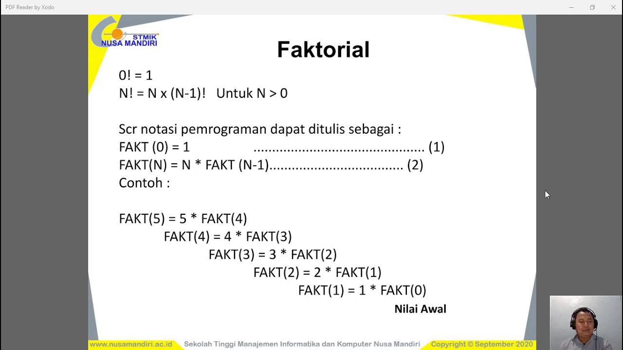 Pertemuan 6 Logika dan Algoritma : Rekursif + Ilustrasi dan Kode Python ...