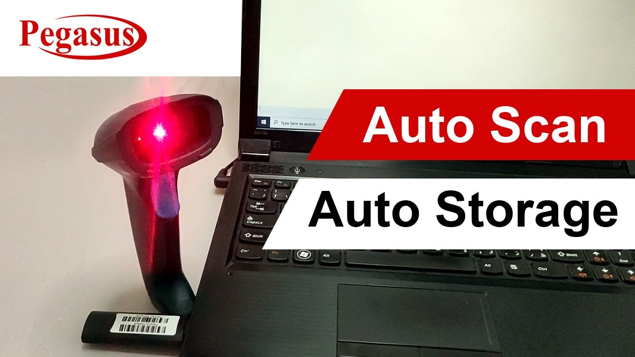 Auto Scan | Auto Storage | Pegasus 1D Laser Wireless Barcode Scanner ...