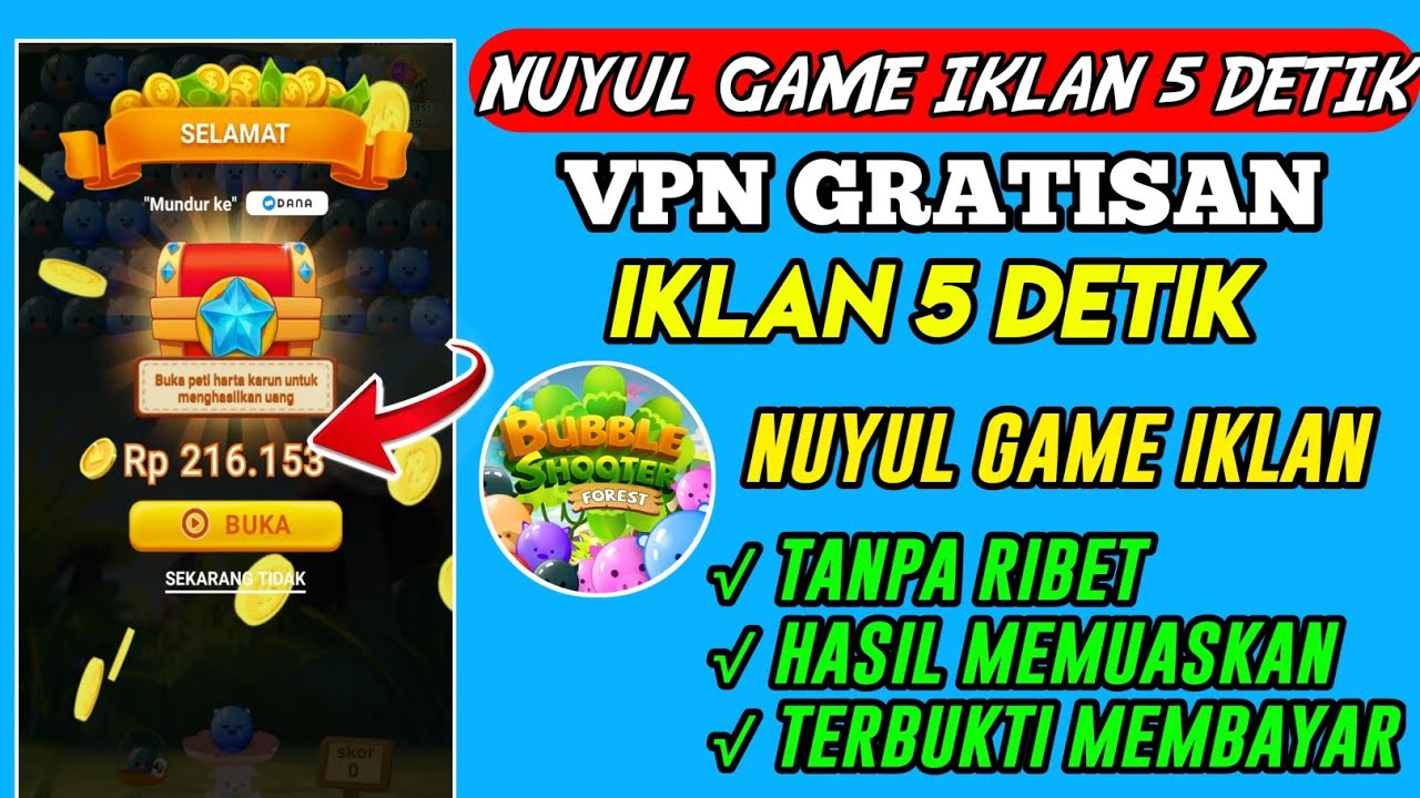 NUYUL GAME IKLAN 5 DETIK KELUARGA GAME IKLAN DIJAMIN WORK 100% | GAME ...