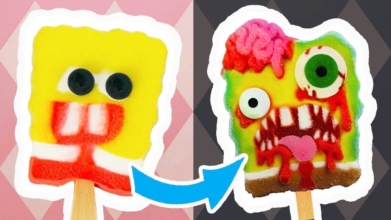 How To Make A Zombie SpongeBob Popsicle! - YouTube