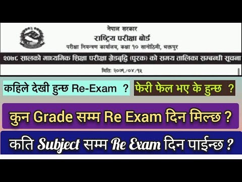 See को ग्रेडबृद्धि (पुरक) Grade Improvement Exam सम्बन्धी विस्तृत ...