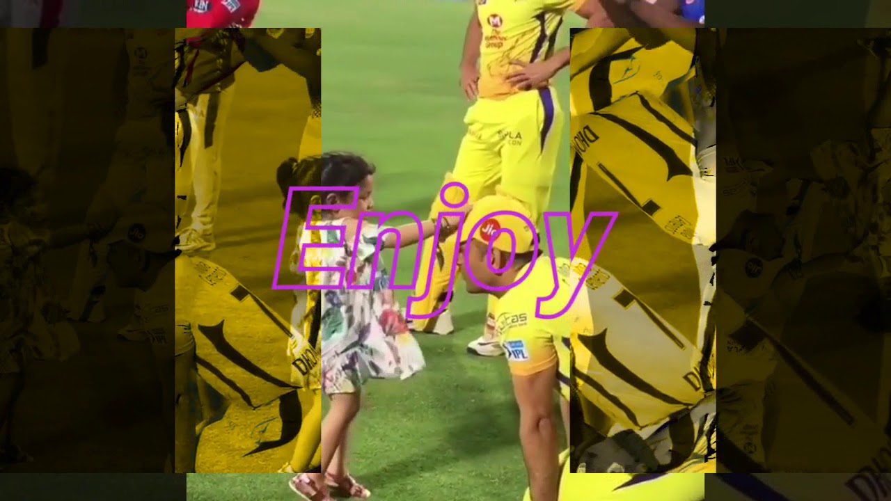 Msd and his daughter - YouTube