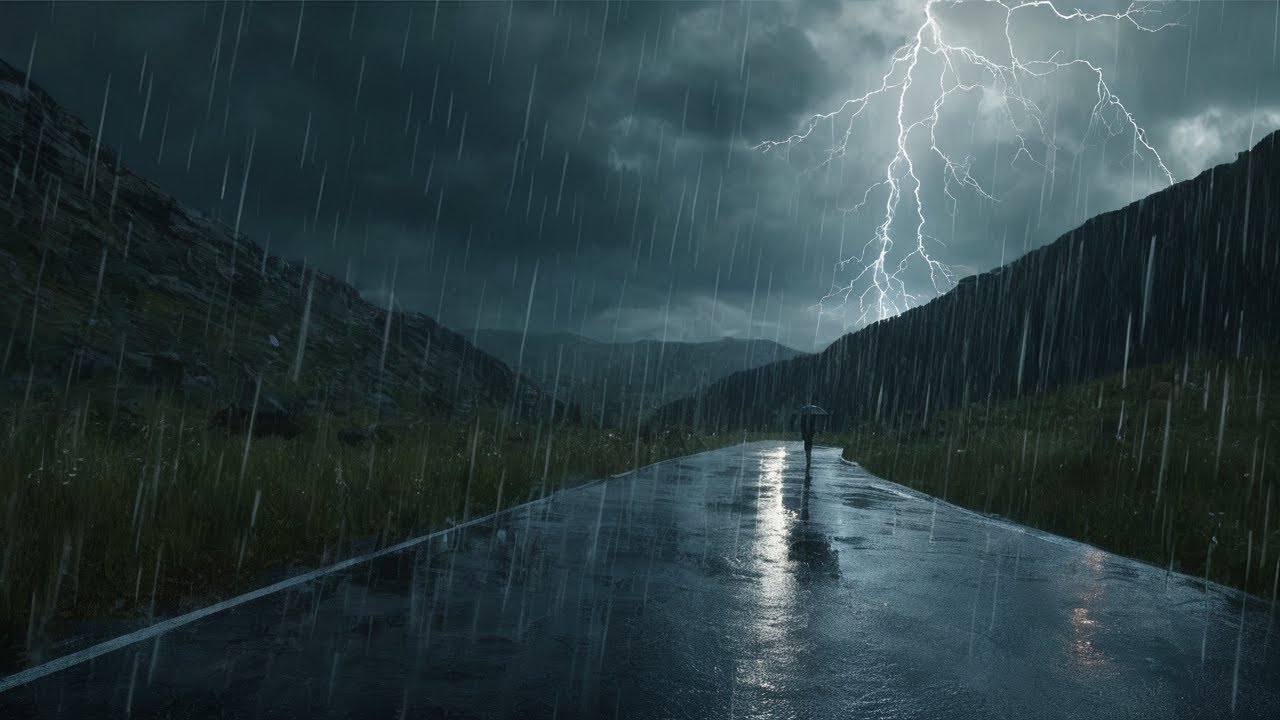 The sound of rain falling on the small island | Rain Sounds for ...