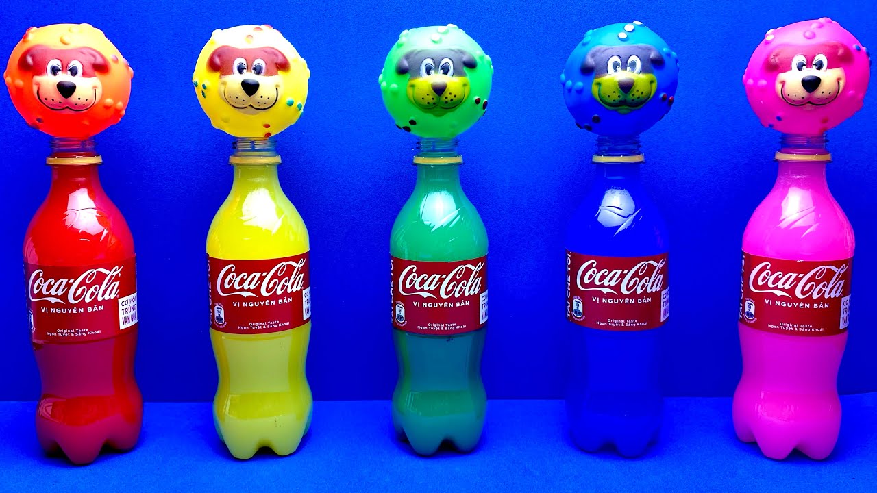 Satisfying Video l How to make 5 Rainbow Coca cola Bottle with Kinetic ...