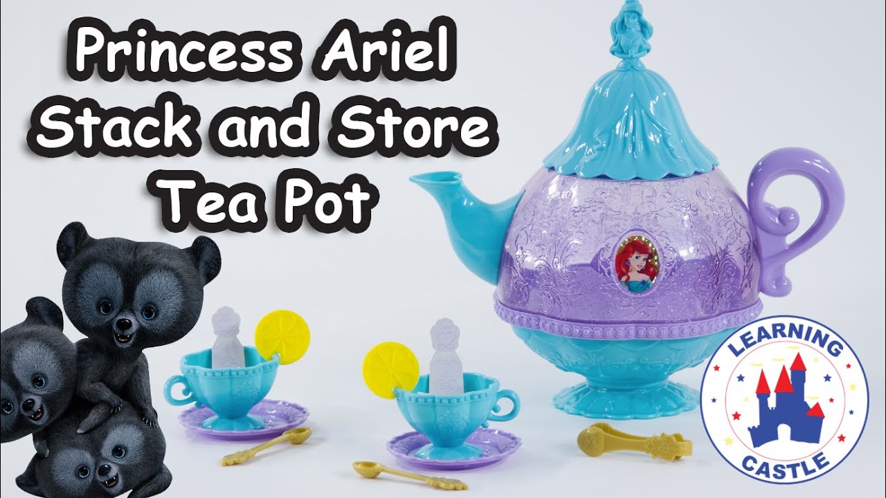 Disney Princess Ariel Stack and Store Tea Pot for Kids Toddlers and ...
