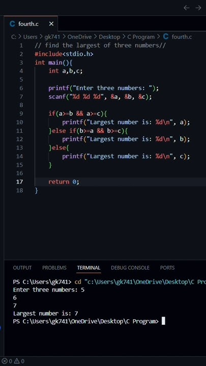 #3 C programming| Find the largest of three numbers in c program #CProgramming#CLanguage#LearnC ...