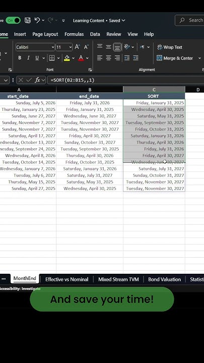 Stop Manual Sorting! Use #Excel 's Dynamic #SORT Function9 #exceltips #exceltricks # ...