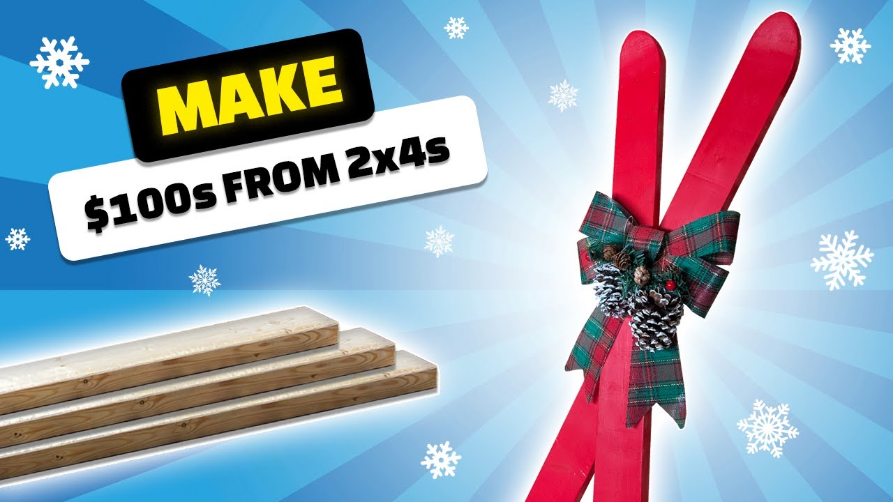 Make 100s From 2x4 Christmas Skis - YouTube