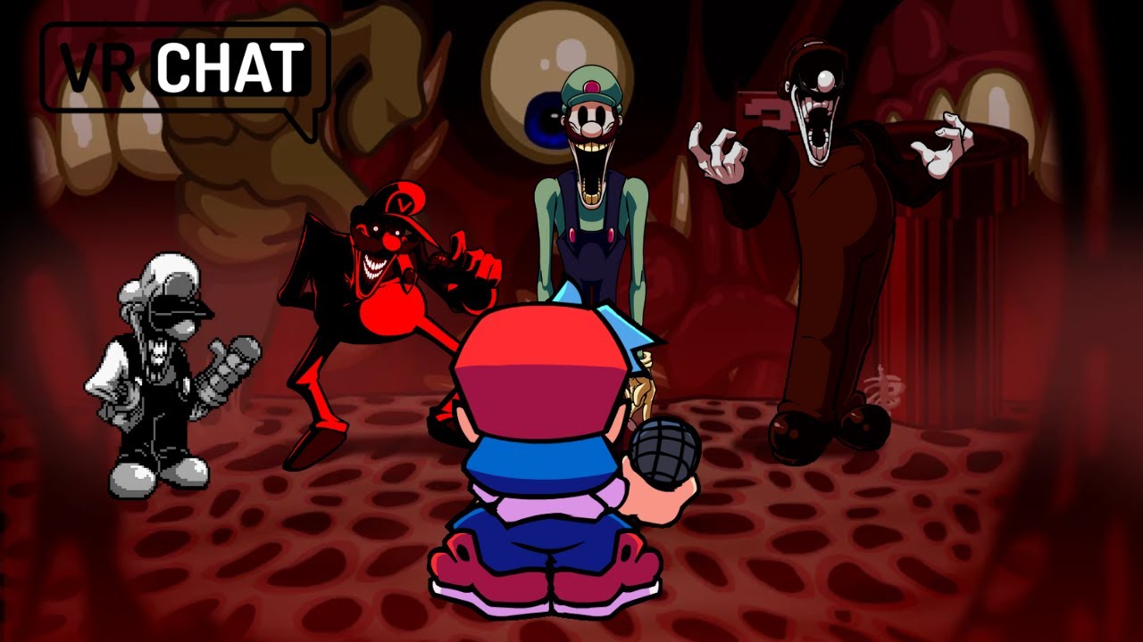 Friday night funkin Mario's madness vrchat episode 5 Hellish Heights ...