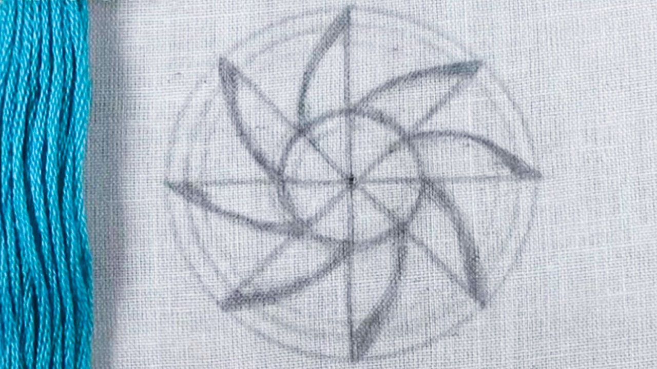 Hand Embroidery Wonderful Circle Flower Design Circle Flower Embroidery ...