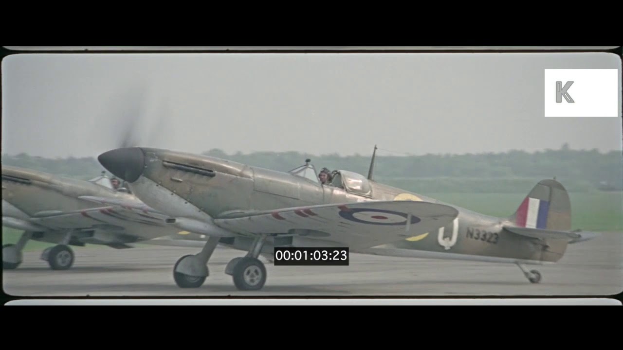 Spitfires Taking Off, Explosions, Battle of Britain, 35mm - YouTube