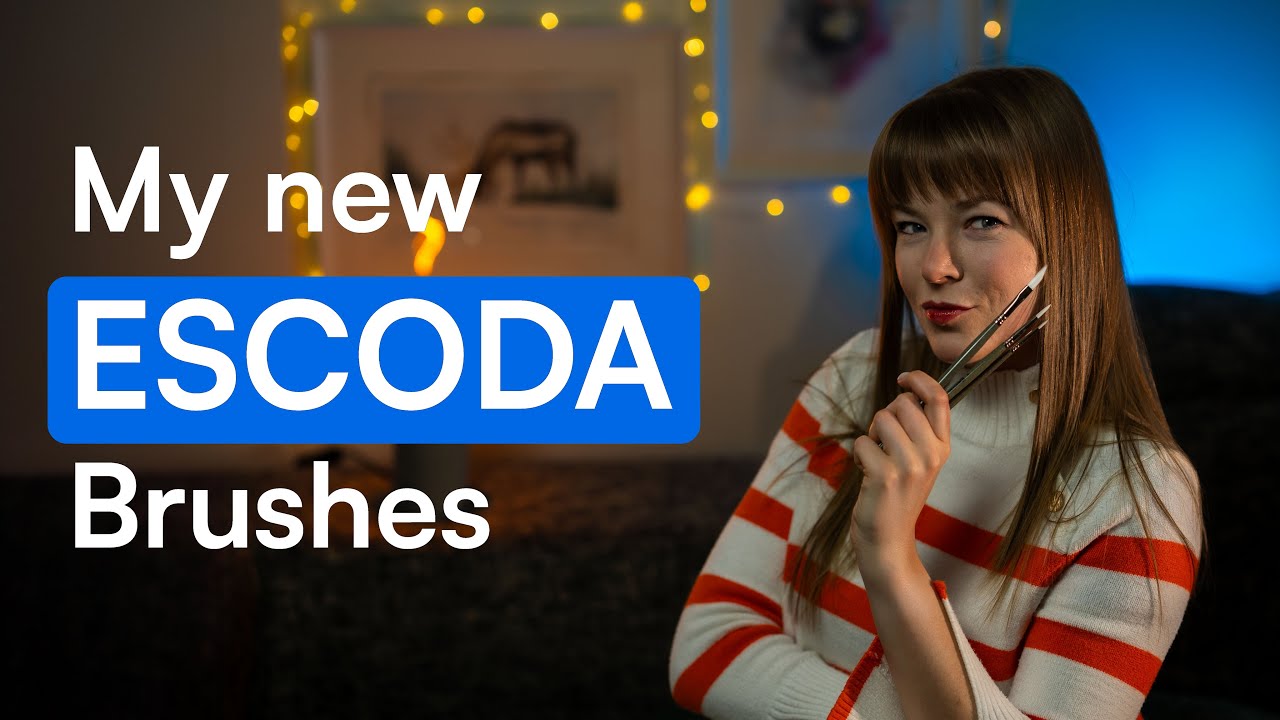 Escoda Perla brushes review | How to draw fur | Winter Deer with Daniel ...