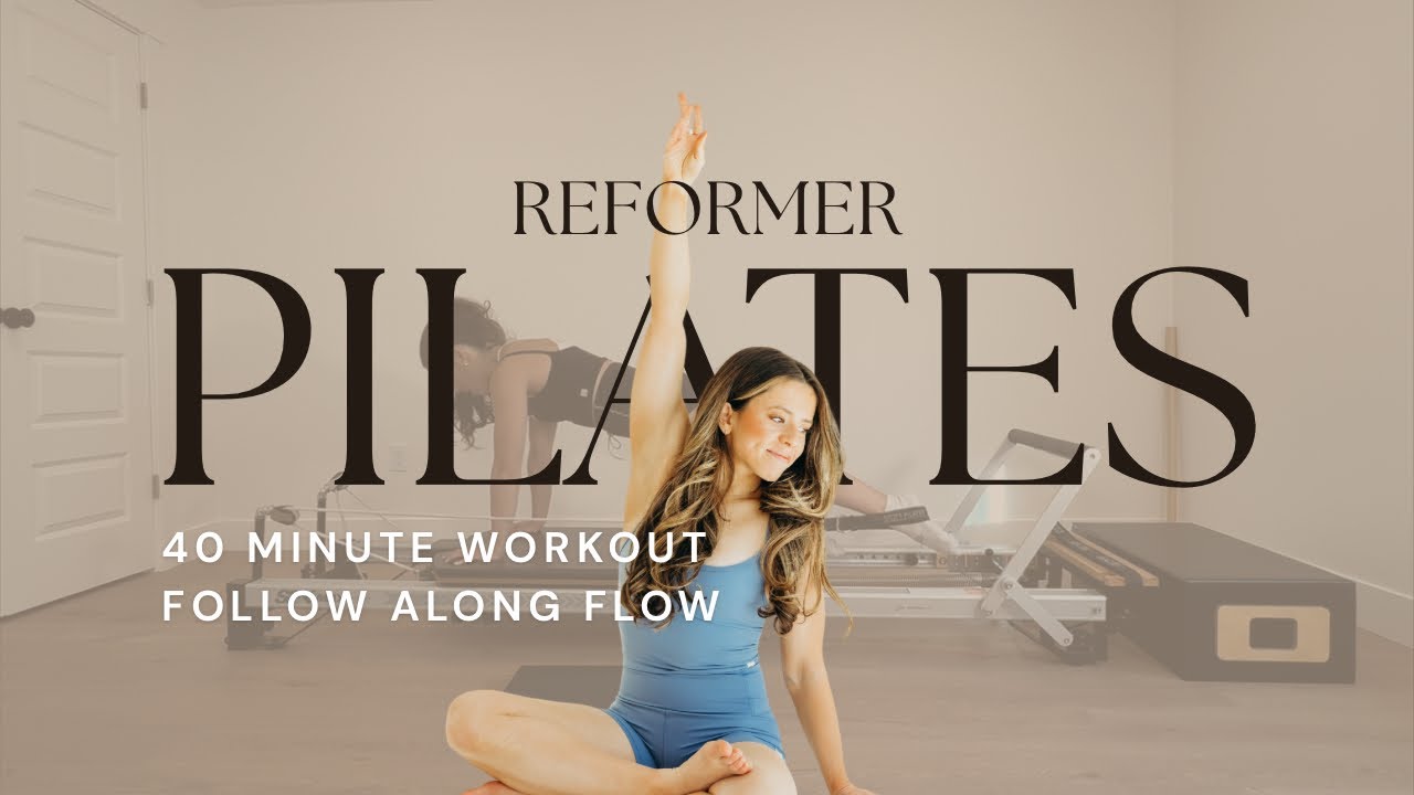 40 Minute Reformer Pilates Flow - At Home Reformer Workout - YouTube