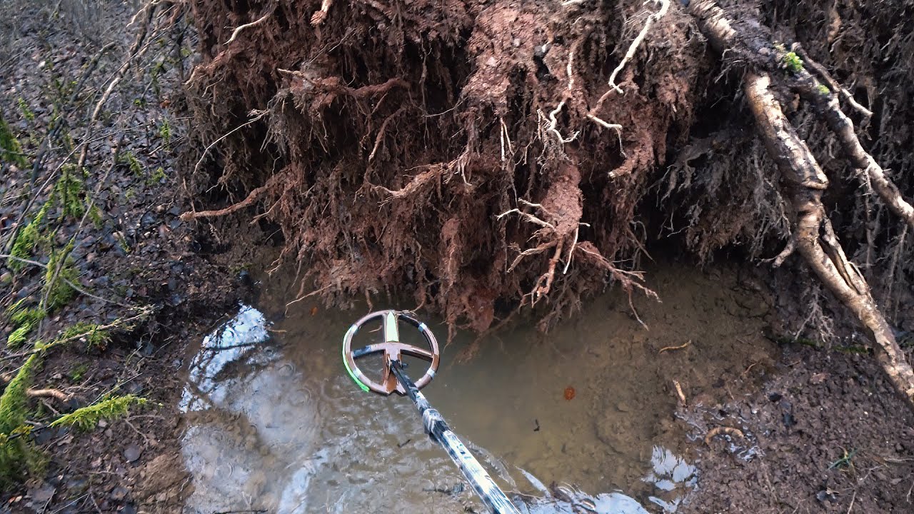 I Lost My Treasure Bag! Muddy Metal Detecting Adventure In The Woods ...