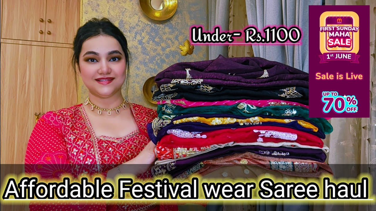 Meesho First Sunday Maha sale upto 70% off Affordable festival wear ...