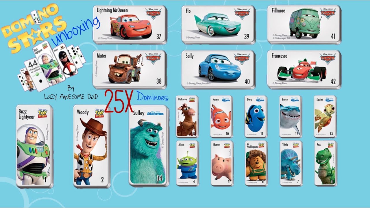 Unboxing 25 X Woolworths Dominoes - Star Domino featuring Disney Pixar ...