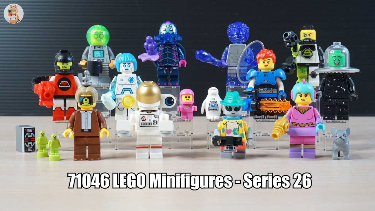 71046 LEGO Minifigures SPACE Series 26 All 12 Figures - Build Review # ...