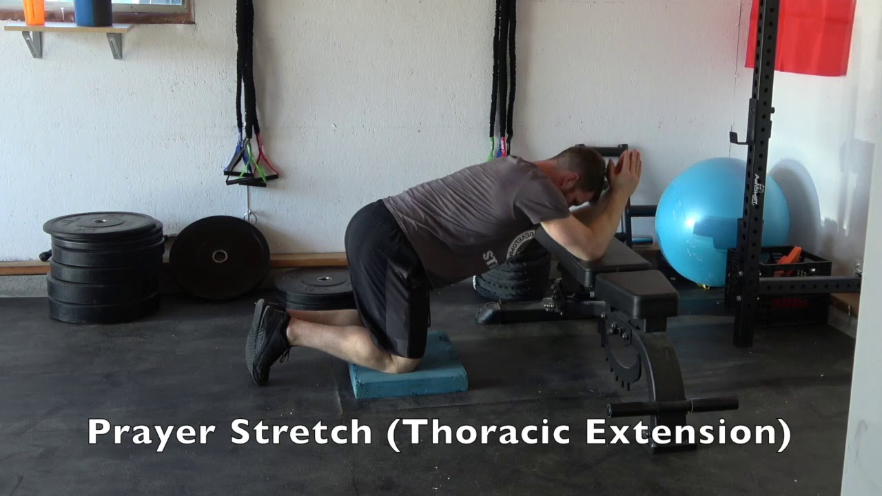 Prayer Stretch (Thoracic Extension) - YouTube