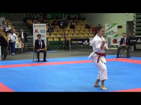 Karate 1 LAško 2016, kata female Mišková CZE vs Anti HUN