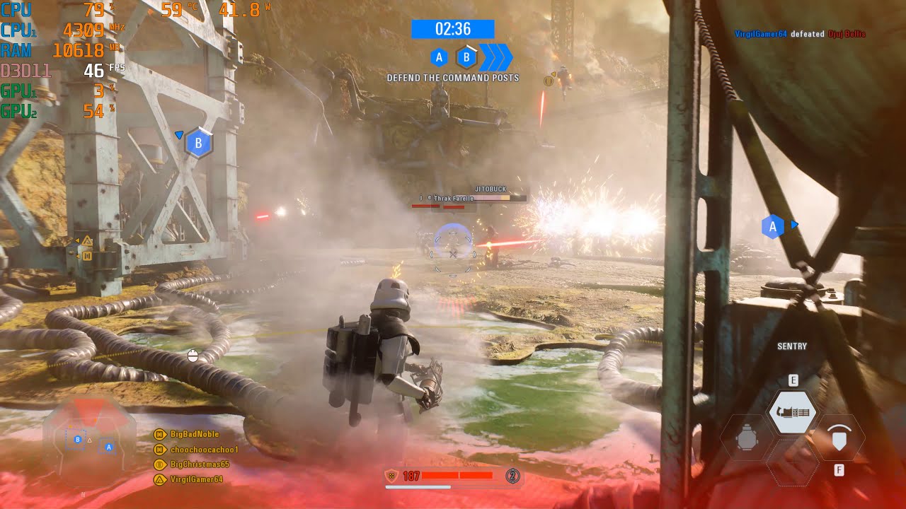4k Medium, Star Wars Battlefront II, GTX 1660 TI, I3 9350kf, Shadowplay ...